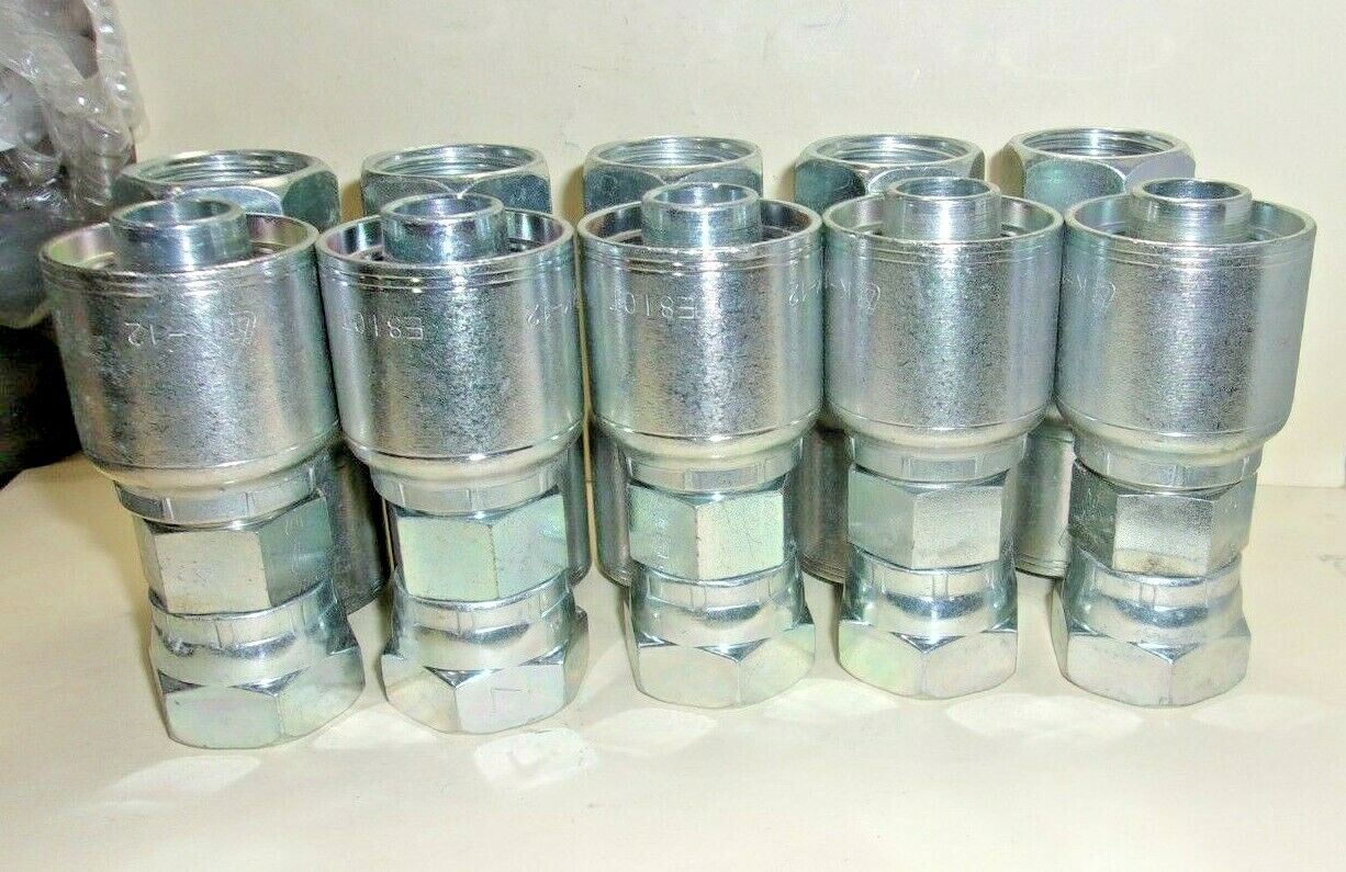 (10 Pcs) Intertraco FJ11K1212 3/4" Hose x 3/4" JIC 37° Hydraulic Female ...