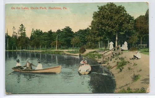Boating On The Lake Hazle Park Hazleton Pennsylvania 1911 postcard | eBay