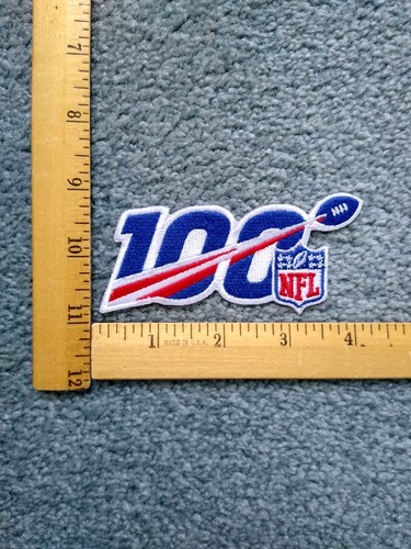 1 NFL LOGO 100 SEASON ANNIVERSARY NFL FOOTBALL IRON ON PATCH FREE SHIP ...
