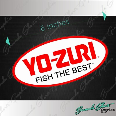 Yo-ZURI Decal / 6" OVAL Vinyl Fishing Vehicle Boat Graphic Sticker si ...
