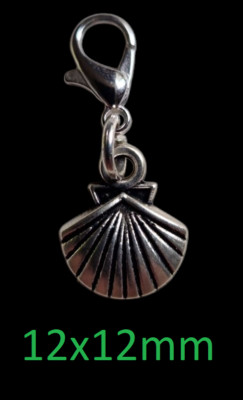 Clip on Vintage Tibetan Shell, Seashell, Clam - Zip Bag Bracelet Charm ...