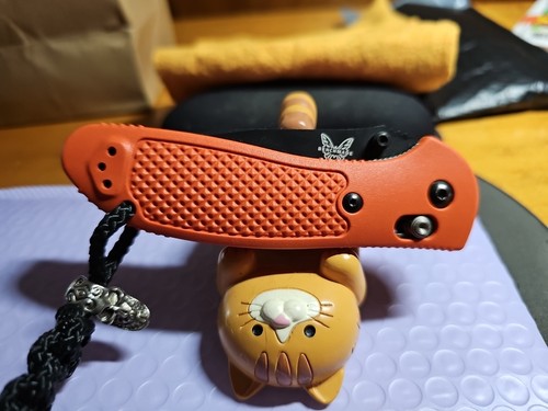 Benchmade Griptilian Orange Grip Black 154CM Steel Blade Discontinued ...