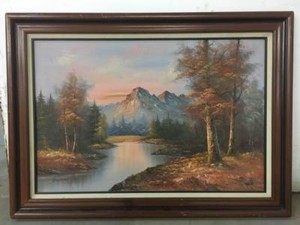 G. Whitman Mid-Century Landcape Oil on Canvas Listed Nice! | eBay