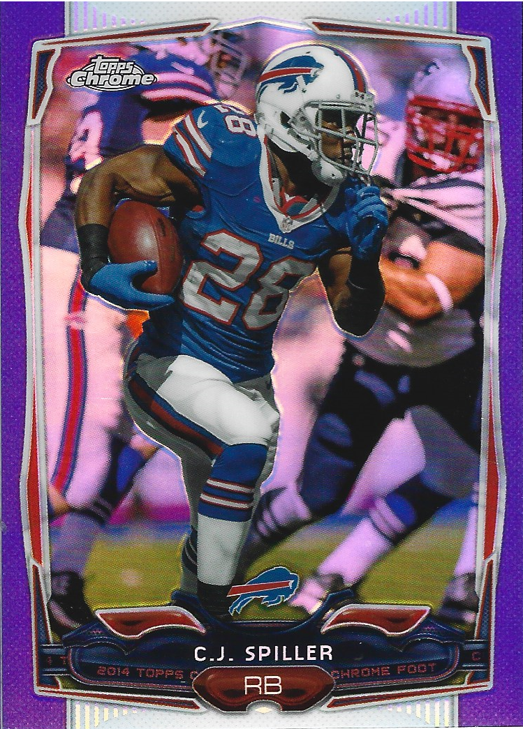 2014 Topps Chrome 🏈C.J. Spiller🏈Purple Refractor Parallel Card #27 | eBay