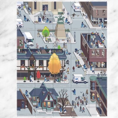 US 250 Years of Delivering Stamps NDC Imperf 2025 Pane of 20 Avail ...