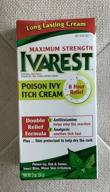 Ivarest Poison Ivy Itch Relief Cream MAXIMUM Strength - 2 Oz for sale ...