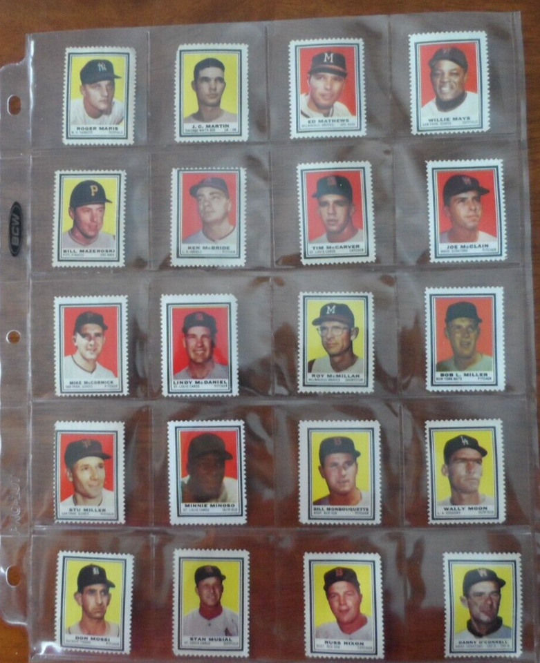 1962 TOPPS BASEBALL STAMP SET OF (200) STAMPS MANTLE, MAYS, AARON NICE ...