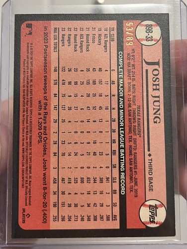 2024 Topps Series 1 - 1989 Topps Baseball The Real One #89B-33 Josh ...