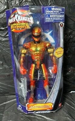 2007 Bandai Power Rangers Operation Overdrive Red Sentinel Ranger Mega ...