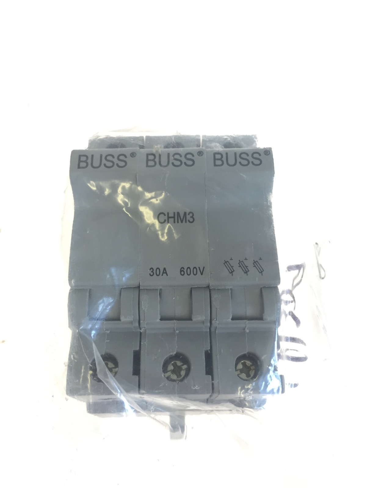 IN BAG BUSS Fuse Holder 600V 30A CHM3 DISC SW 3P 12-714196-03 (F67) for ...