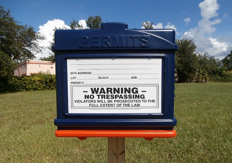 EZ Permit Box 100% Recyclable All Weather Permit Posting Box Made in ...