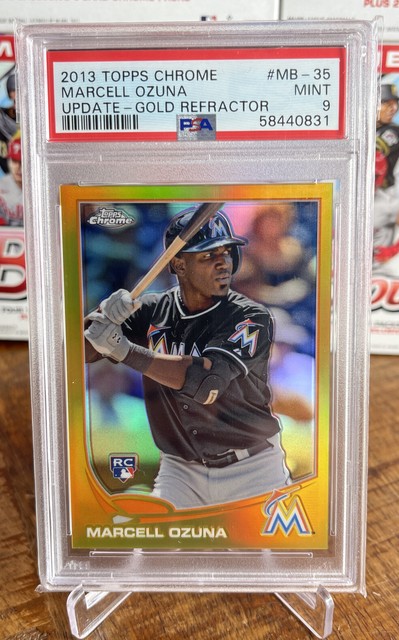 2013 Topps Chrome Update - Gold Refractor #MB-35 Marcell Ozuna /250 (RC ...