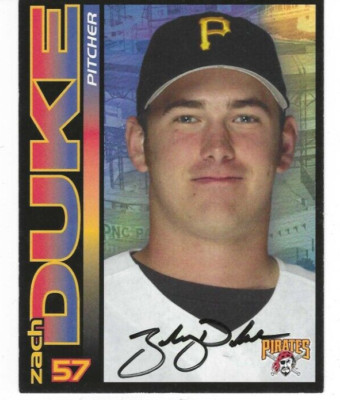 Autographed Signed ZACH DUKE Pittsburgh Pirates Outback picture ...