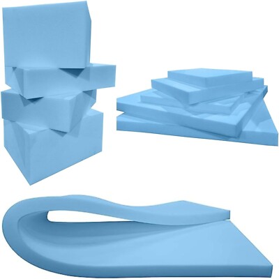 Blue Foam" Cut to Any Size. High Density upholstery Firm Foam Sheet ...