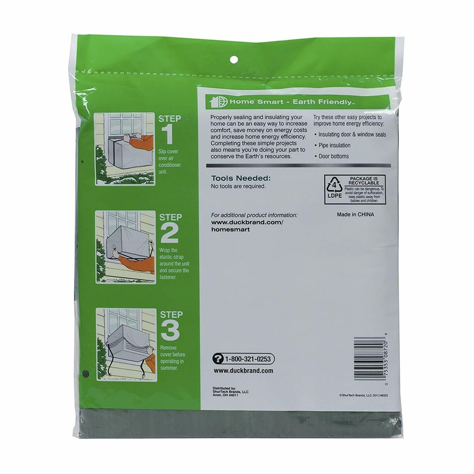 Duck Window Unit Air Conditioner Cover - Seals Out Weather - 27" X 18 ...