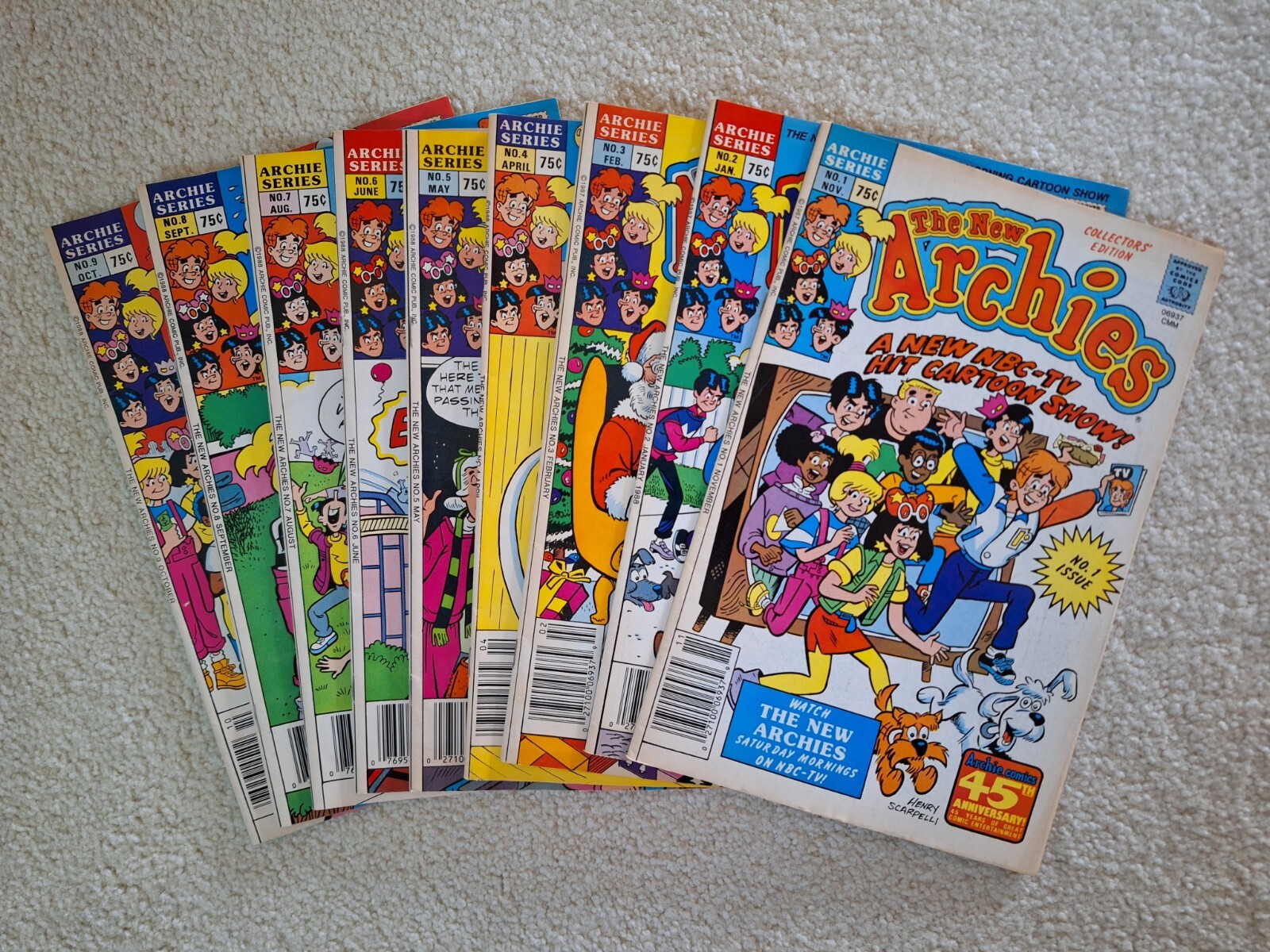 The New Archies 1987, 1988 Archie Comic Publishing Issues 1-9 | eBay