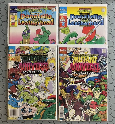 TMNT Archie Mutant Universe Sourcebook Comic Set 1-2 Lot VF/NM + Don ...