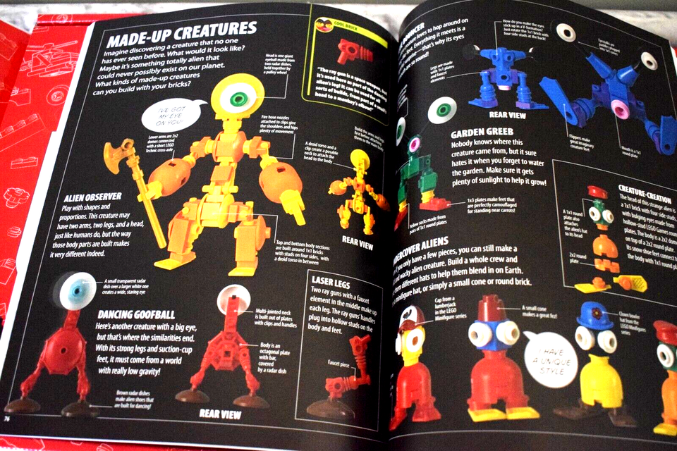 LEGO Ideas Studio CREATURES Design Set Creative Lego Design Book w/ Gel ...