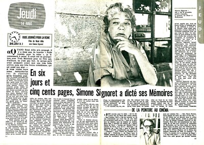 Coupure de presse Clipping 1975 Simone Signoret (2 pages) | eBay