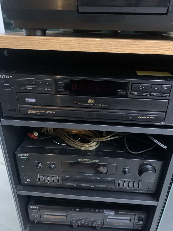 Sony vintage stereo system rack (Speakers & Remote not included) see ...