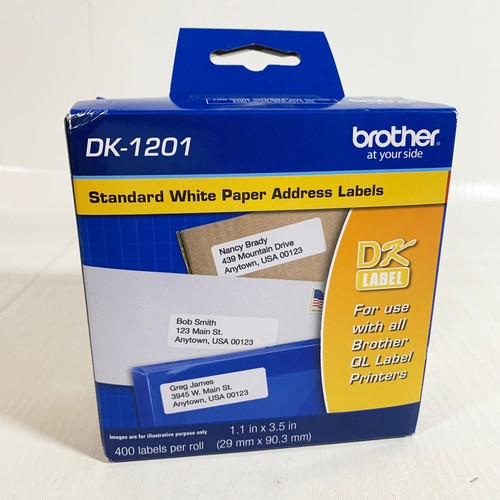 [NEW] Genuine Brother DK-1201 Standard White Address Label Rolls for QL ...