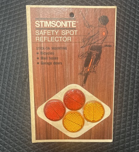 STIMSONITE RED ORANGE 1 1/4” INCH REFLECTORS CAN USE ON SCHWINN NOS ...