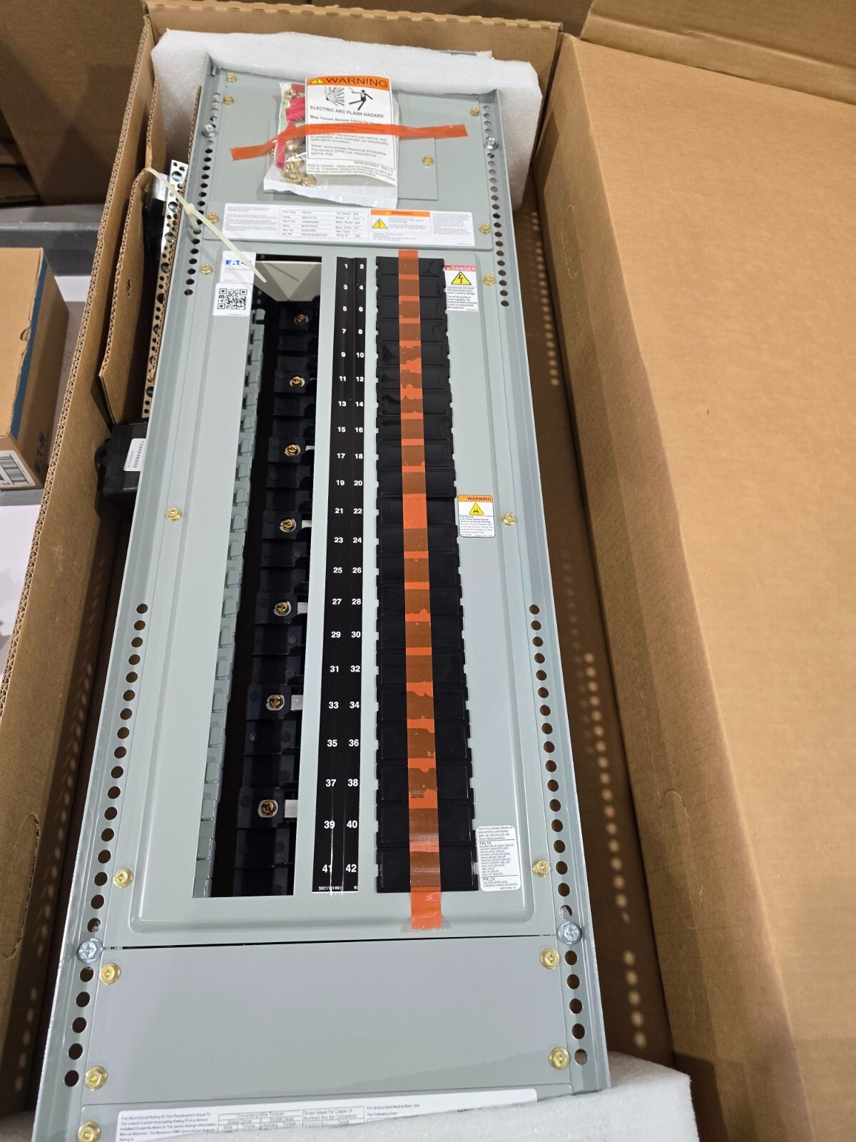 EATON, PANELBOARD, PRL2X3225X42AS, 225 A, 277/480 V, 3 PH, 4 W, BRAND ...