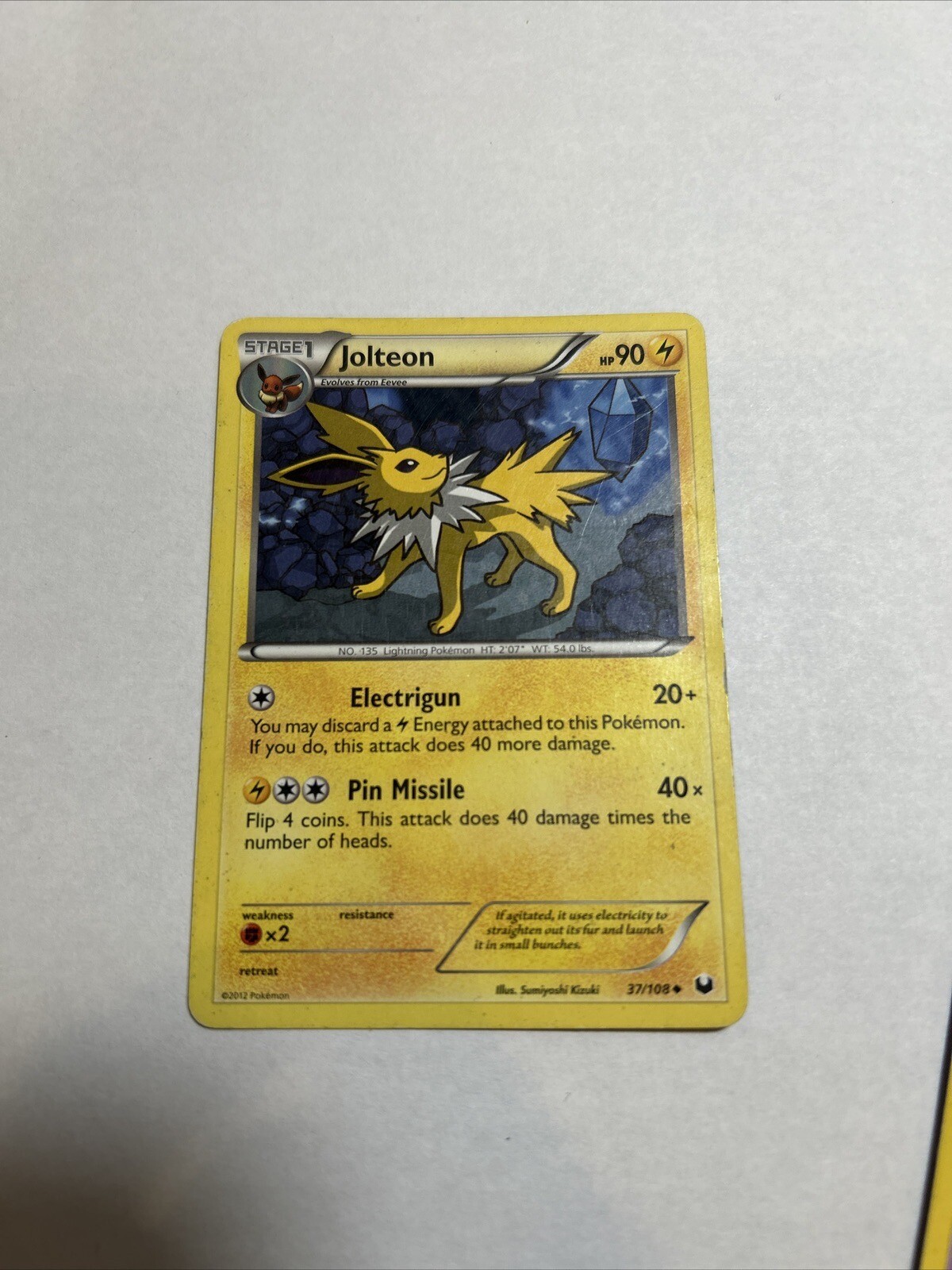Jolteon 37/108 Vintage BW Dark Explorers Pokémon Card | eBay