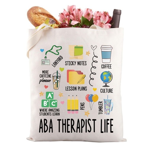 ABA Therapy Tote Bag Applied Behavior Analysis Gift ABA Therapist Gift ...