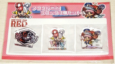 One Piece Yakara FILM RED Acrylic Mini Block Uta Chopper Mugiwara Oda ...