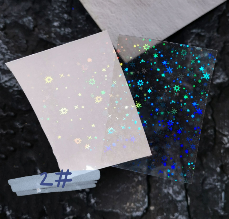 Aurora Laser Heart Star Snowflake 3D Nail Art Stickers Holographic ...
