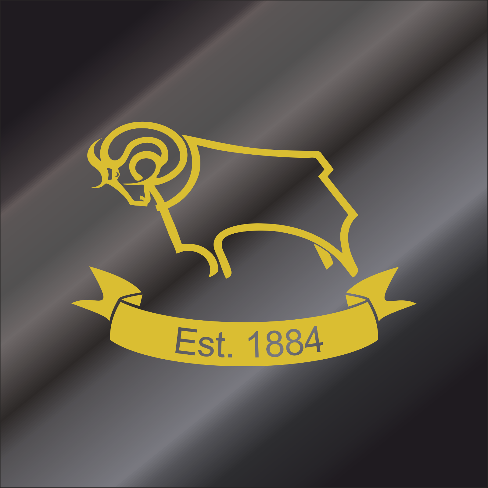 Est 1884 Derby County DCFC Rams Vinyl Decal Sticker Car Van Wall Window ...