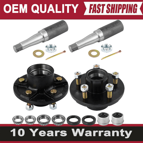 5 on 4.5 Trailer Idler Hub #84 Spindle Kits For 3500 lbs Axle 5 Lug ...