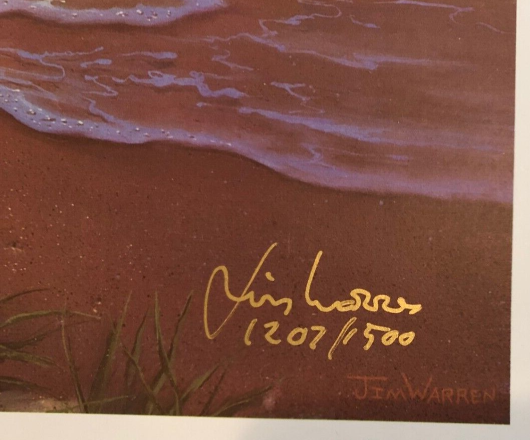 Jim Warren "Romantic Day" Hand Signed & Numbered Lithograph 26" x 18 ...