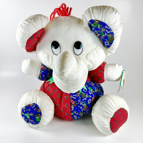 Dandee Stuffed Plush Red Blue White Christmas Holiday Nylon Puffalump ...
