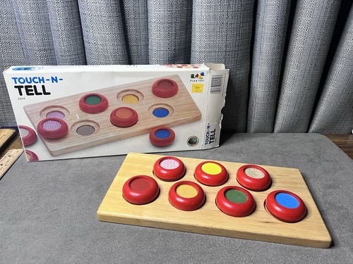 Plan Toys Educational Tell Touch Game Sensory Homeschool Senses Wood ...