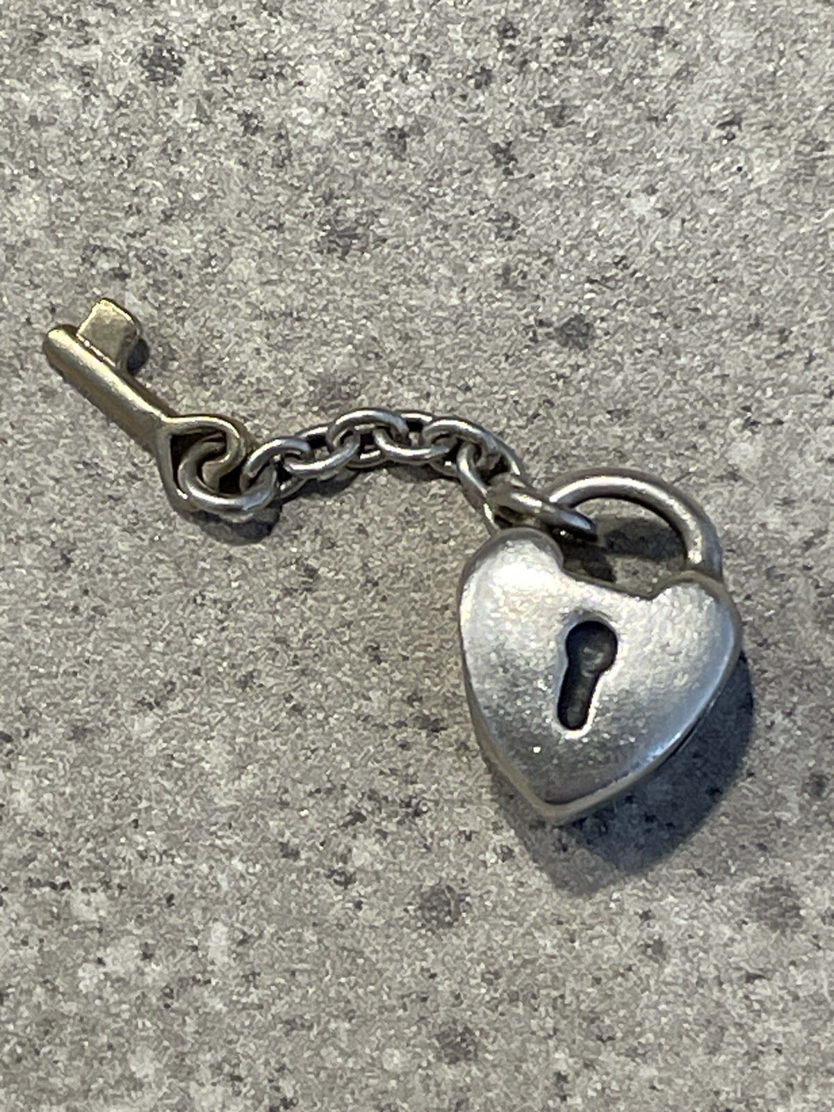 Pandora Heart and Key Locket Charm Sterling Silver 925 - Gem