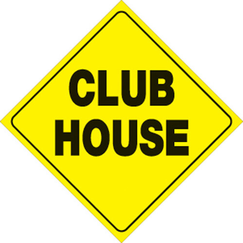 VOSS SIGNS 452 CH YR YELLOW PLASTIC REFLECTIVE SIGN 12" CLUB HOUSE | eBay