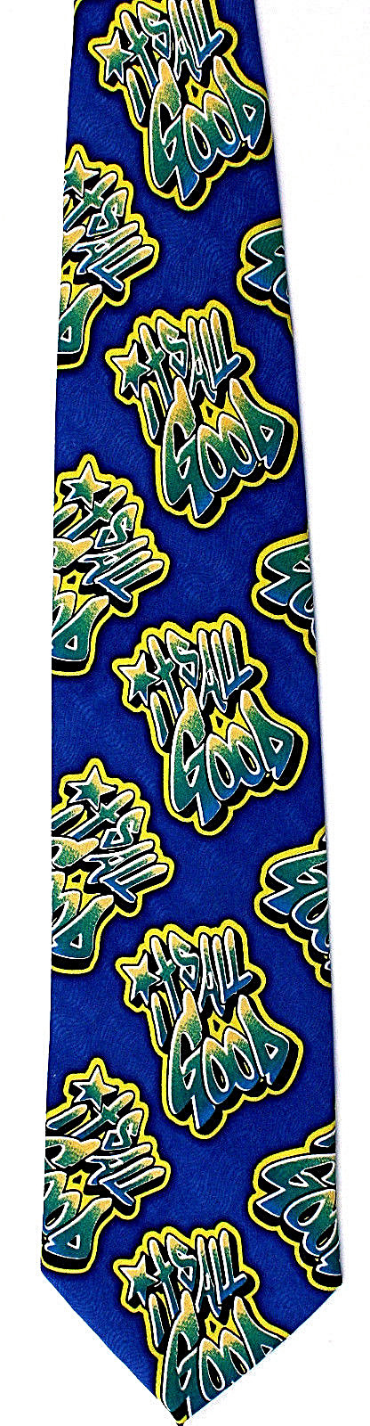 It's All Good Men's Necktie American Slang Expression Novelty Blue Neck ...
