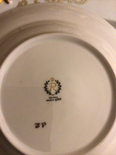 Vintage fine porcelain china dinnerware set Of 8 Made In GDR ...