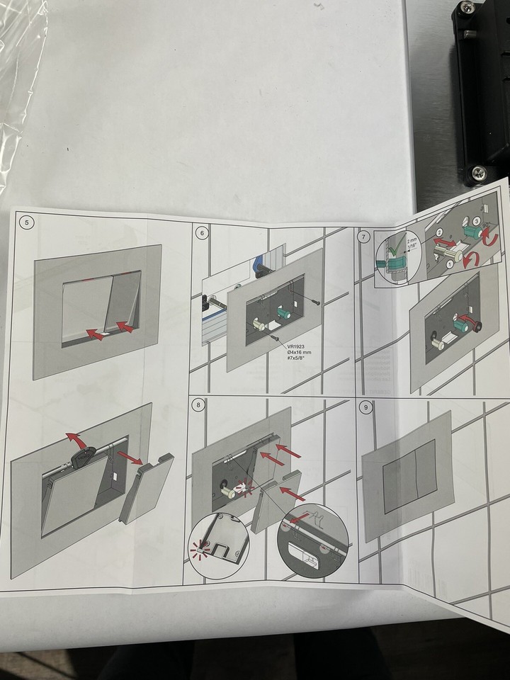 Vola A85-20 Chrome Brushed Finish Flush Actuator Dual Plate Hardware ...