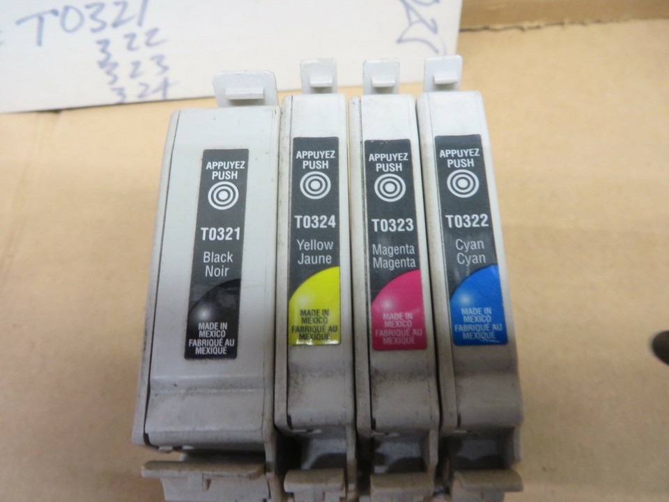 epson printer ink 4 empty # T0321 T0322 T0323 T0324 for refill | eBay