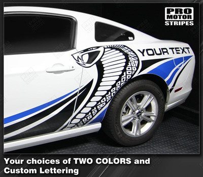 Ford Mustang 2005-2014 Cobra Style Multi-Color Side Stripes Decal ...