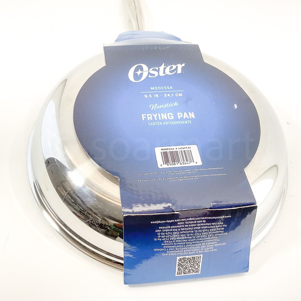 Oster Modessa 9.5" Fry Pan Nonstick Tri Ply Stainless Steel New | eBay