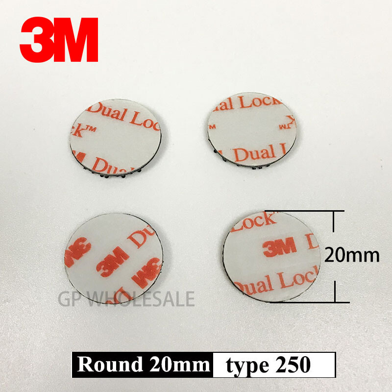 3M SJ3550 DUAL LOCK Circles DOTS ~ Self Adhesive Sticky Pads round 20mm ...