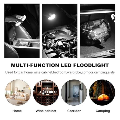 Magnetic Dome Light, Energy-Saving USB Rechargeable Automotive Interior ...