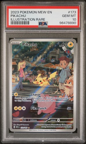 PSA 10 PIKACHU 173/165 | 151 IR Full Art Graded Pokemon Card | eBay UK