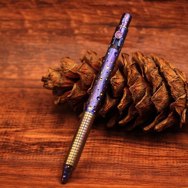 Titanium Practical Ballpoint Pen Signature Pen EDC Pocket Office Metal ...