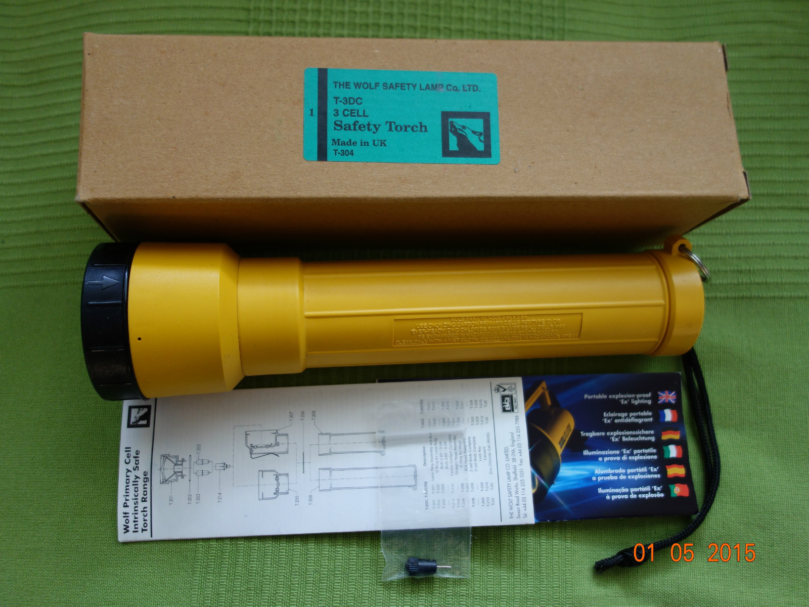 WOLF T-3DC - T-3DCR/A 3-cell Safety Torch Flashlight | eBay