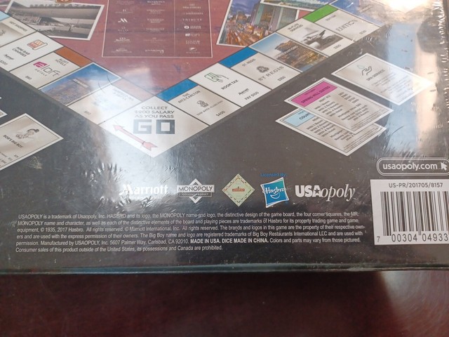 Marriott Monopoly Game 90th Anniversary Edition Hasbro USAopoly 2017 ...